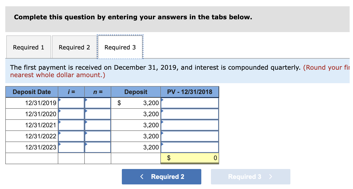 Using the appropriate present value table and | Chegg.com