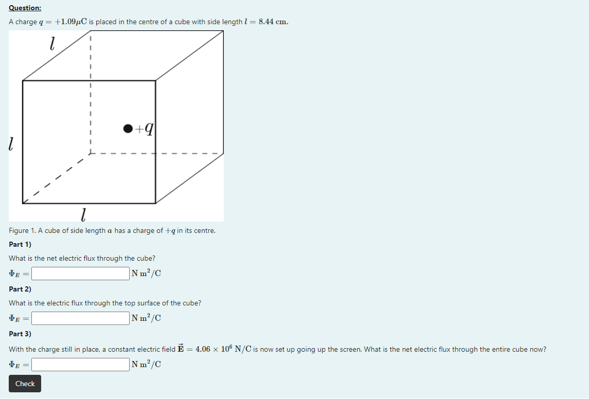 Solved Question: A charge q = +1.09 C is placed in the | Chegg.com