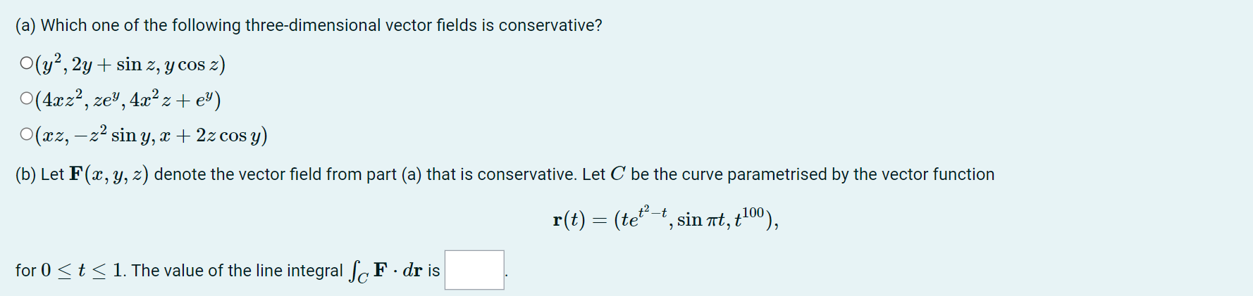 Solved (a) Which one of the following three-dimensional | Chegg.com
