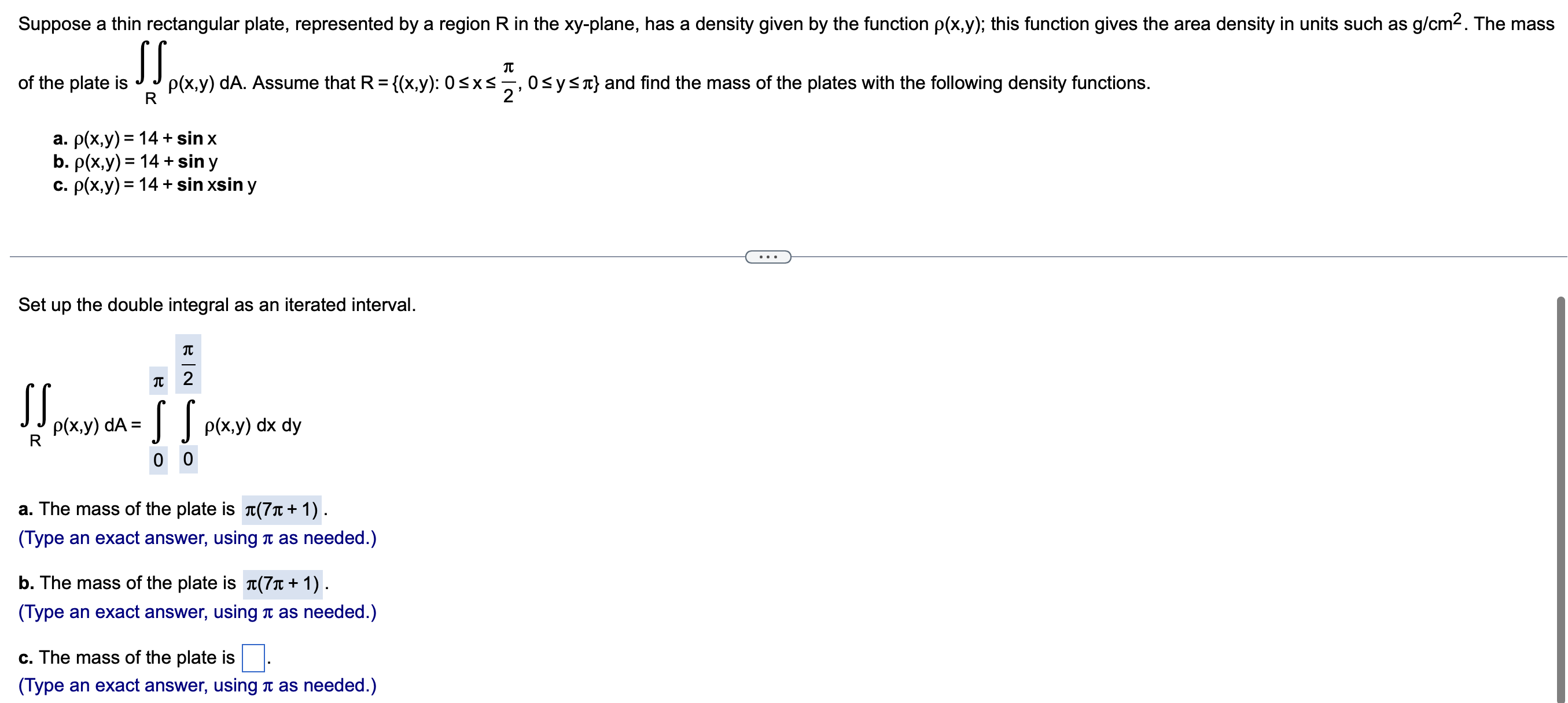 Solved Suppose a thin rectangular plate, represented by a | Chegg.com