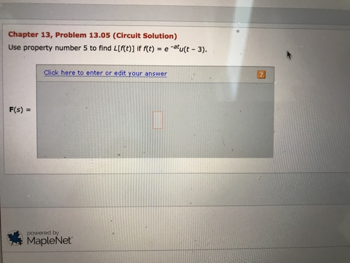 Solved Chapter 13, Problem 13.05 (Circuit Solution) Use | Chegg.com