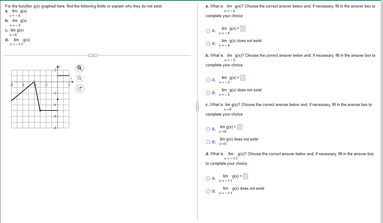 Solved For the function g(x) graphed here, find the | Chegg.com