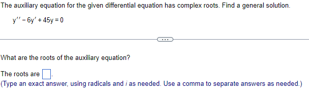 Solved The auxiliary equation for the given differential | Chegg.com
