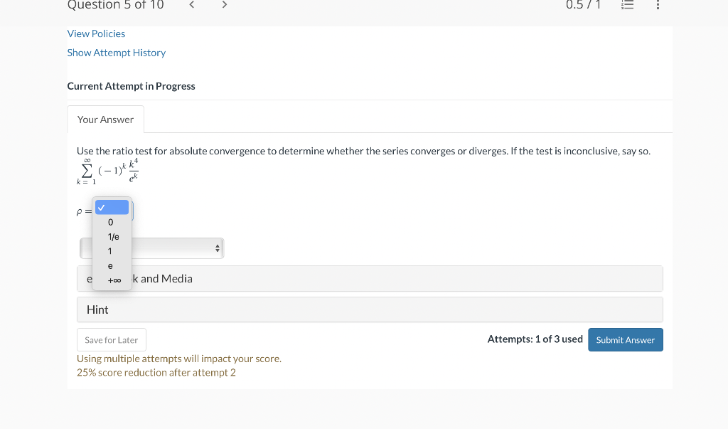 Solved Use the ratio test for absolute convergence to | Chegg.com
