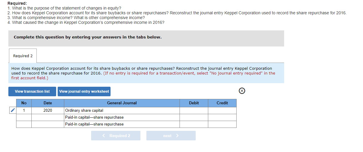 Solved The following is the 2016 Statement of Changes in | Chegg.com