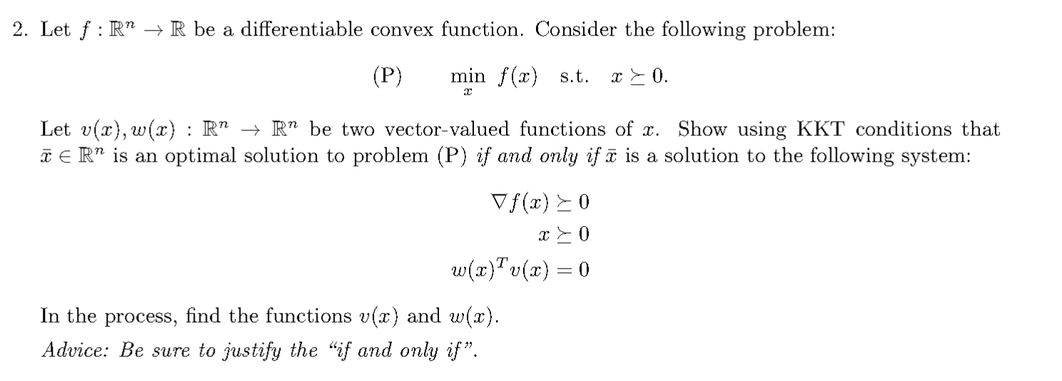 Solved Let f : Rn -> ﻿R be a differentiable convex function. | Chegg.com