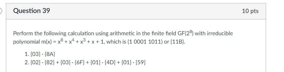Solved Perform the following calculation using arithmetic in | Chegg.com