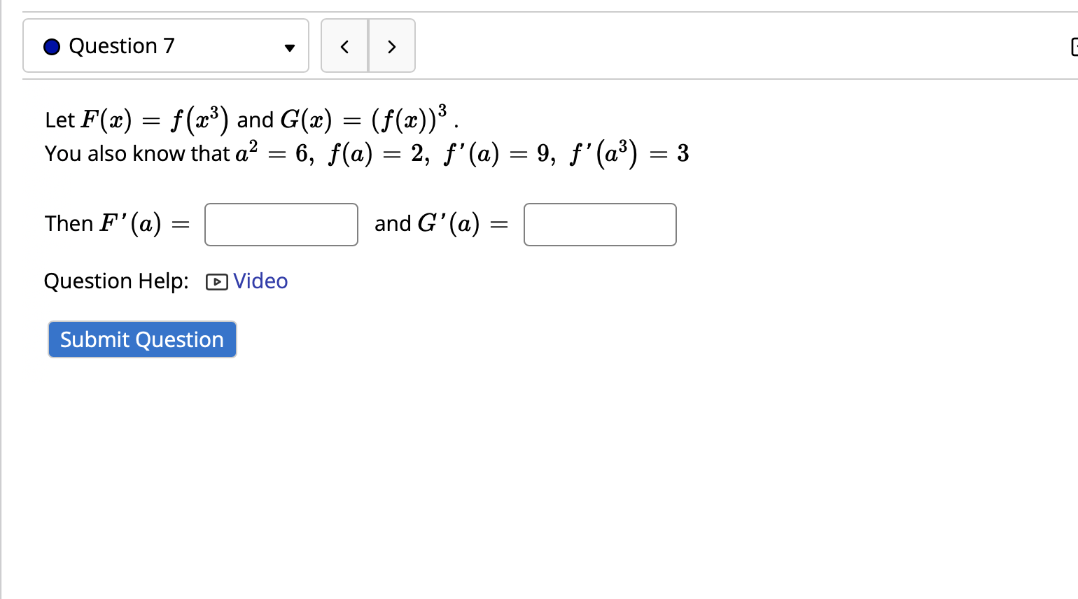 Solved Let F ( x ) = f ( x 3 ) F ( x ) = f ( x 3 ) and G ( x | Chegg.com