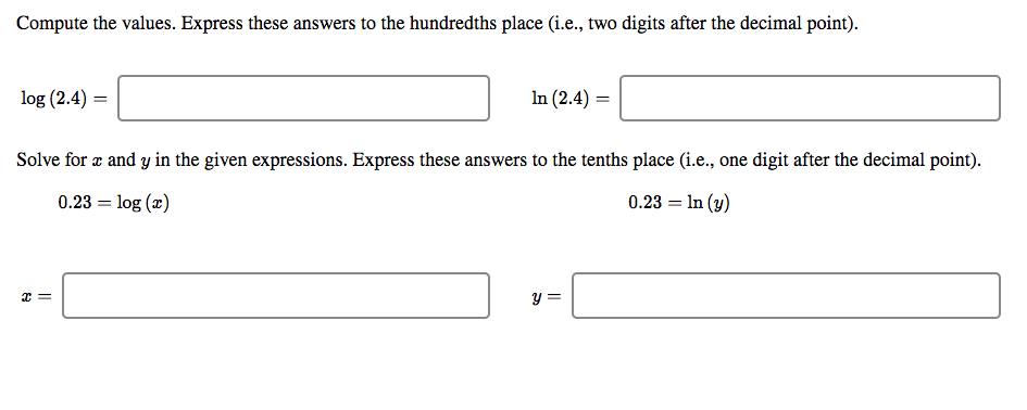 Solved Compute The Values Express These Answers To The Chegg