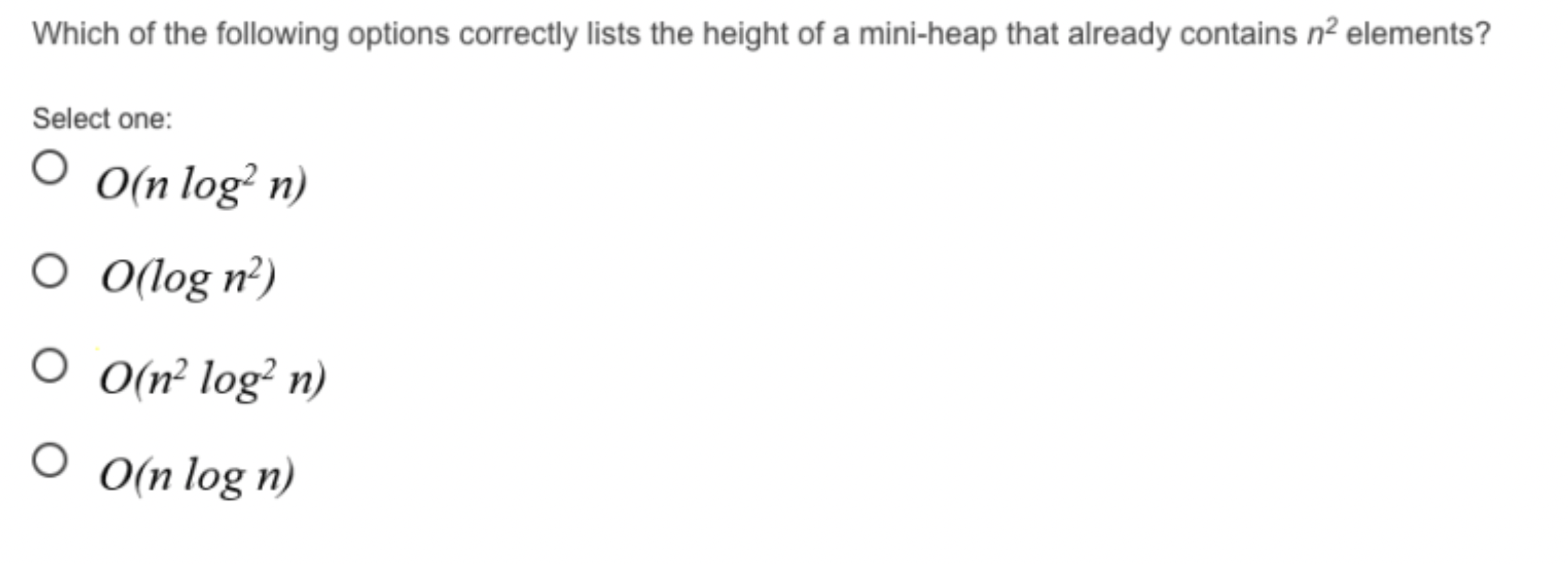 Solved Which of the following options correctly lists the | Chegg.com