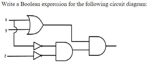 Solved Write a Boolean expression for the following circuit | Chegg.com