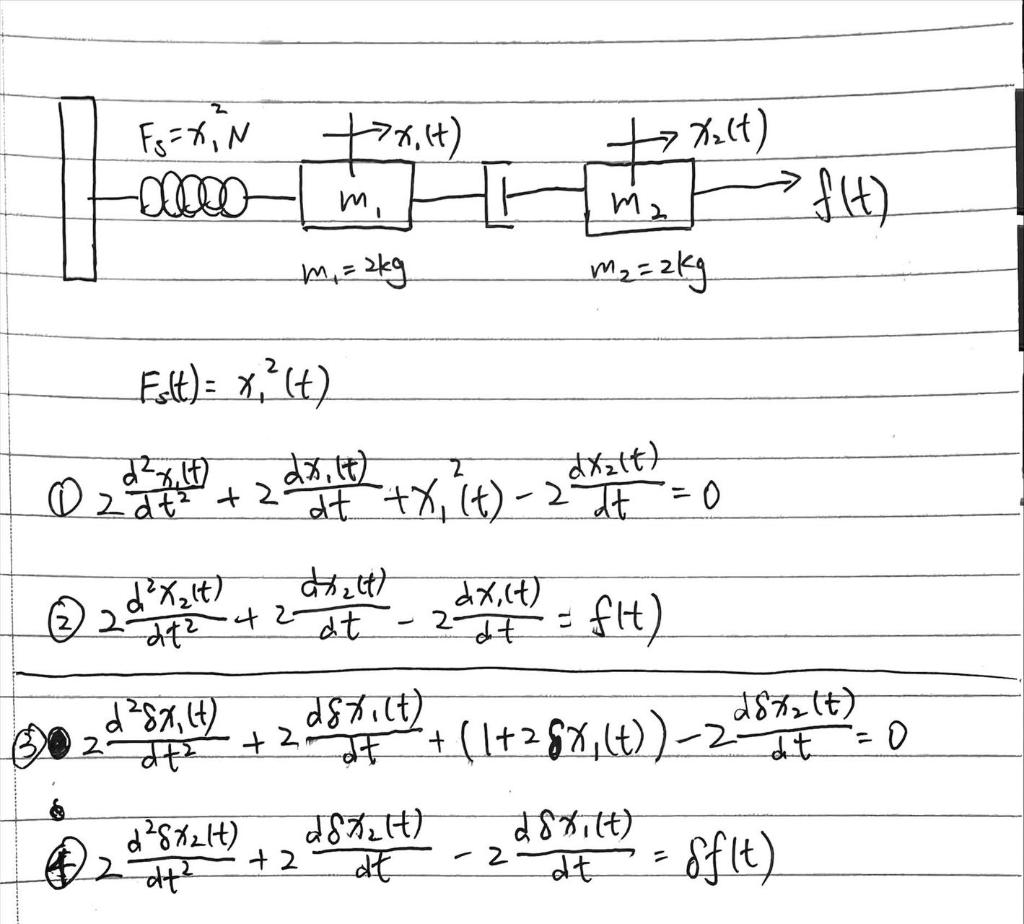 Solved Hello, the variables 𝑥1(𝑡) and 𝑥2(𝑡) represent | Chegg.com