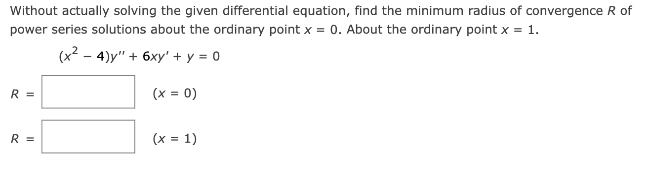 Solved Without actually solving the given differential | Chegg.com