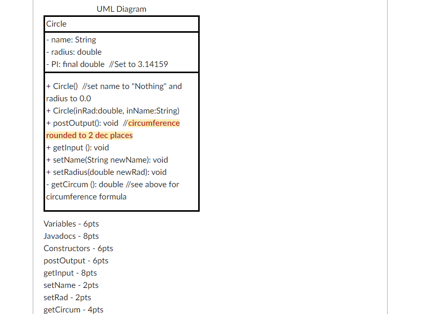 Solved Use the UML Diagram below and download this | Chegg.com