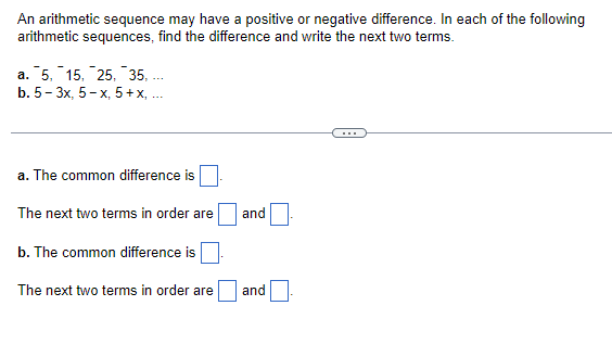Solved An arithmetic sequence may have a positive or | Chegg.com