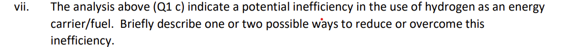 Solved vii. The analysis above (Q1 c) indicate a potential | Chegg.com