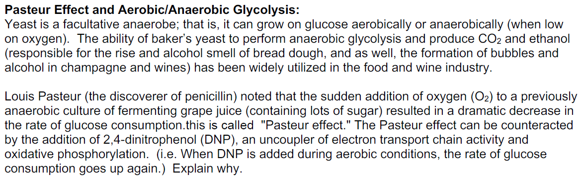 Solved Pasteur Effect and Aerobic/Anaerobic Glycolysis: | Chegg.com