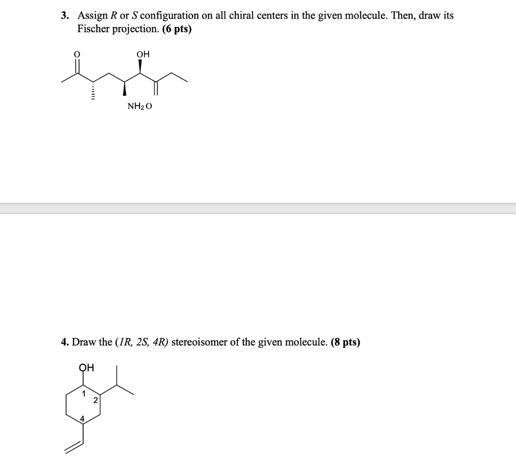 Solved 3. Assign R or S configuration on all chiral centers | Chegg.com