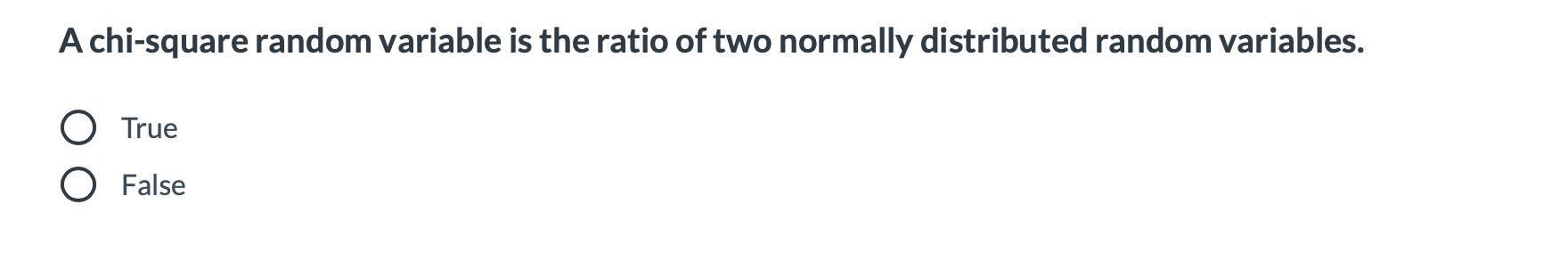 Solved A chi-square random variable is the ratio of two | Chegg.com