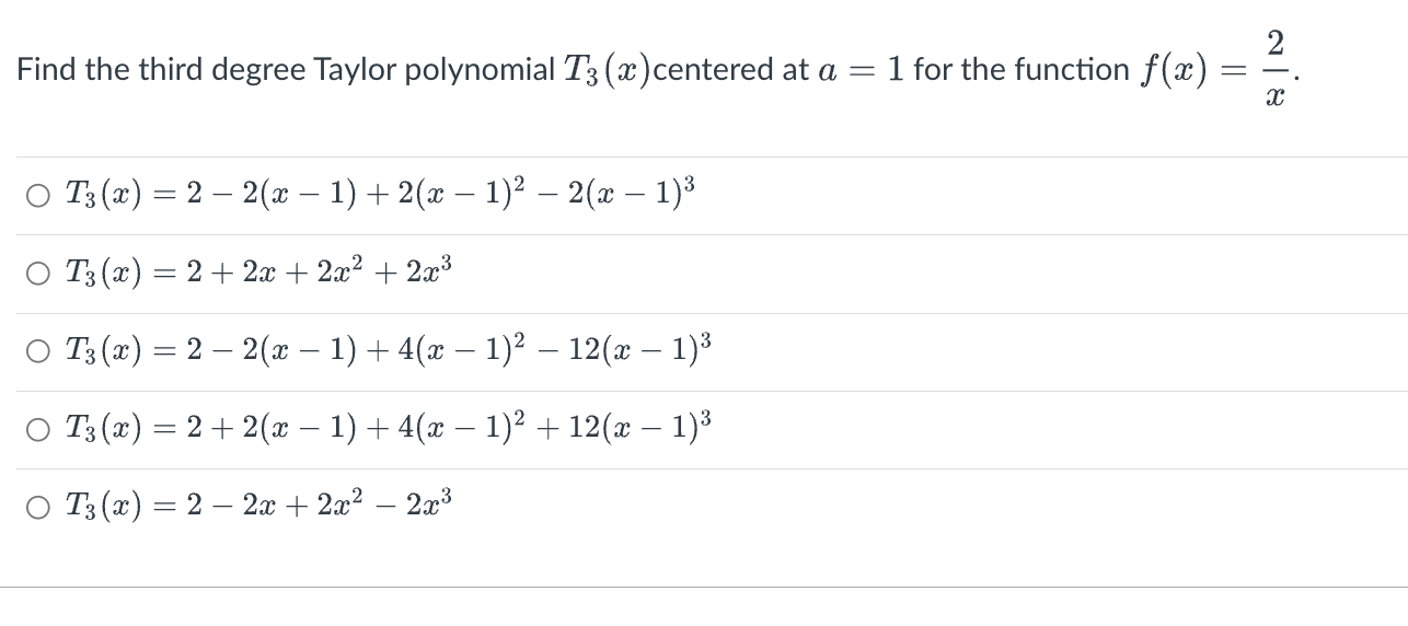 Solved The following Maclaurin series and their radii of | Chegg.com