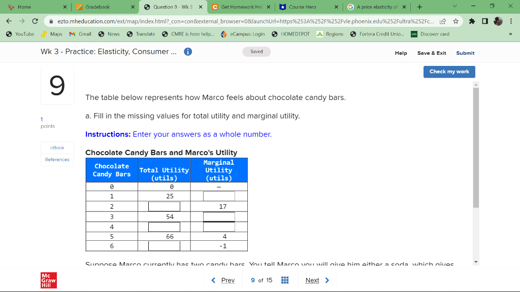 Solved The table below represents how Marco feels about | Chegg.com