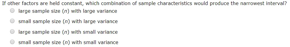 Solved If other factors are held constant, which combination | Chegg.com