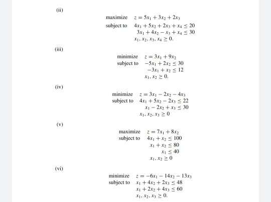 Solved 2.2. Solve the following linear programs using the | Chegg.com