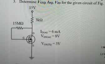 Solved 3. Determine Vaso, Ipe, Vps for the given circuit of | Chegg.com