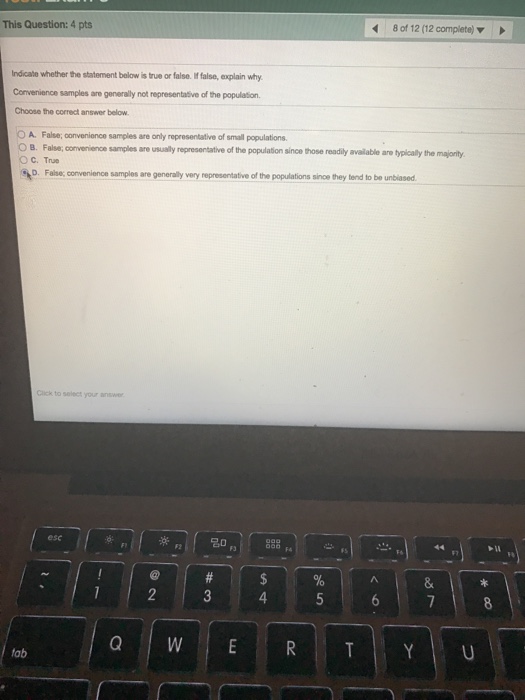 Solved Indicate whether the statement below is true or | Chegg.com