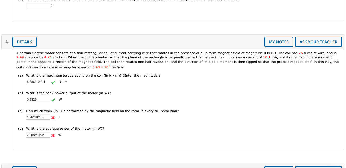 Solved coil continues to rotate at an angular speed of | Chegg.com