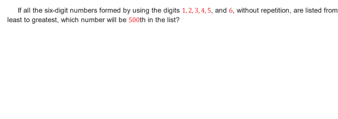 Solved If all the six-digit numbers formed by using the | Chegg.com