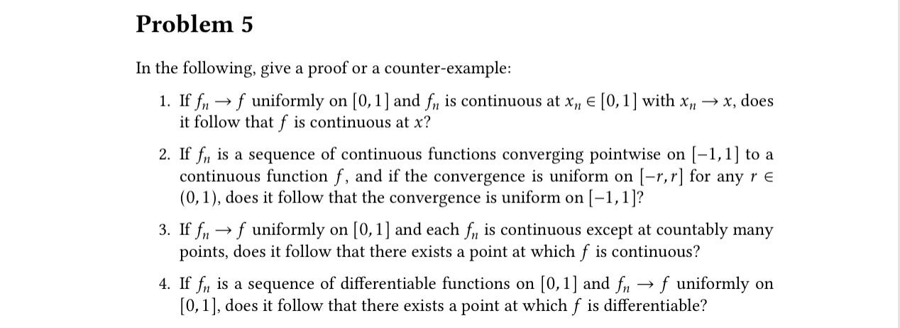 Solved In the following, give a proof or a counter-example: | Chegg.com