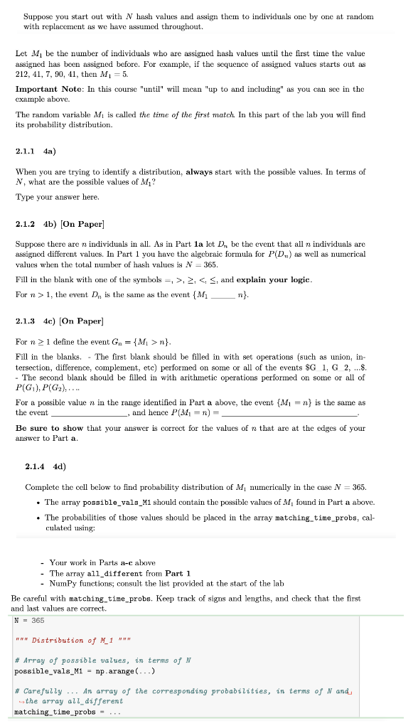 Suppose you start out with N hash values and assign | Chegg.com