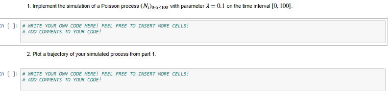 Solved 1. Implement the simulation of a Poisson process (N.) | Chegg.com
