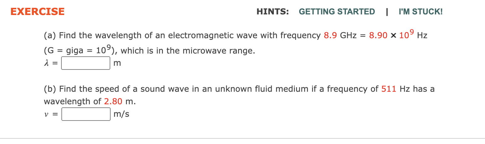 Solved (a) Find the wavelength of an electromagnetic wave | Chegg.com