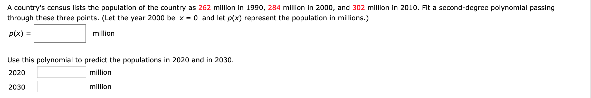 Solved A country's census lists the population of the | Chegg.com