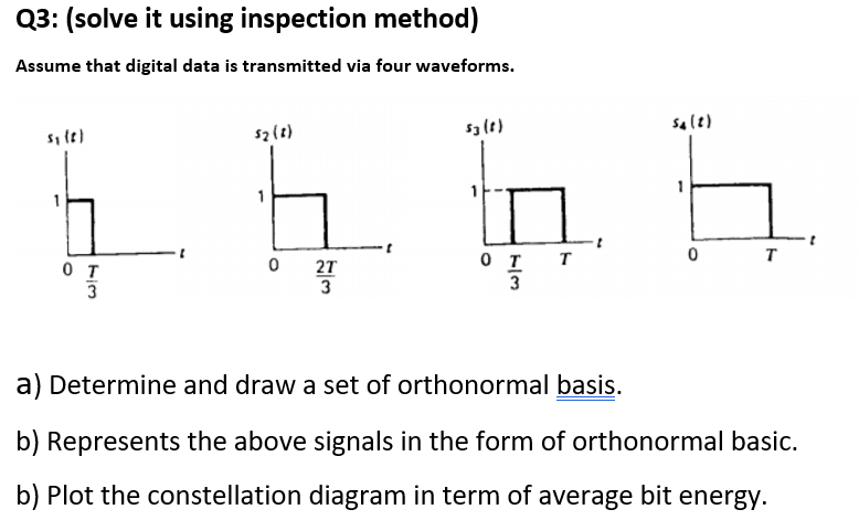 Solved Q3: (solve it using inspection method) Assume that | Chegg.com