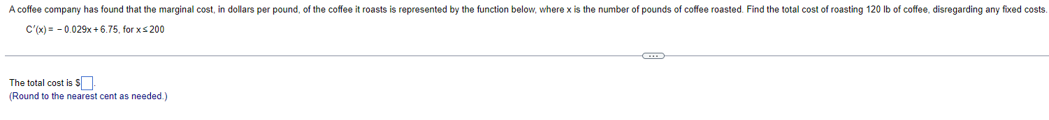 Solved A coffee company has found that the marginal cost, in | Chegg.com
