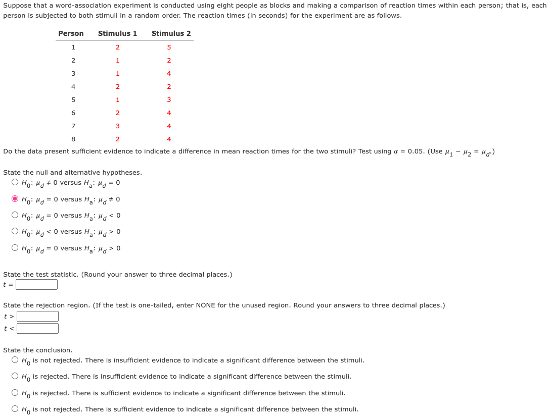 Solved Suppose that a word-association experiment is | Chegg.com