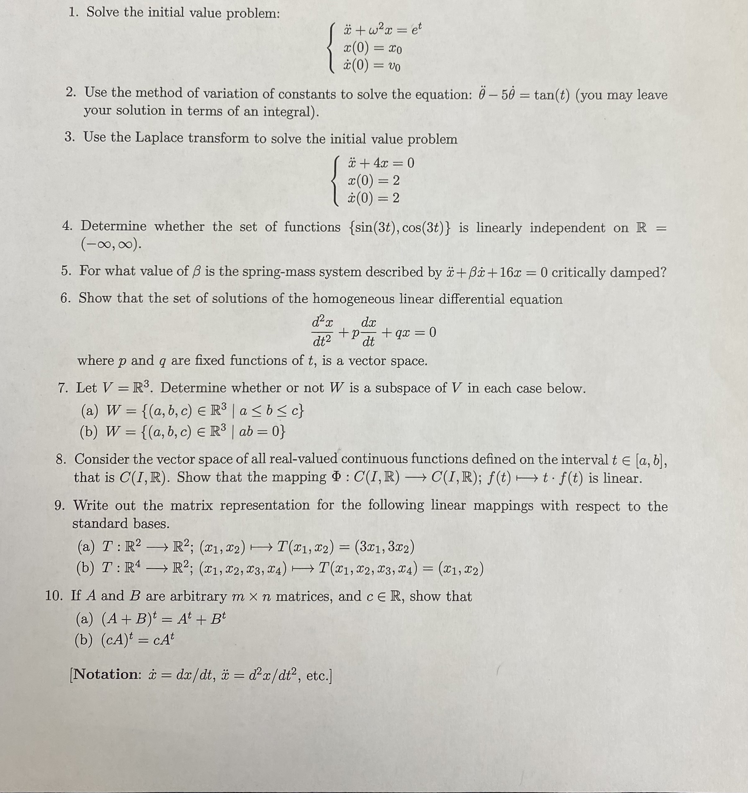 1. Solve the initial value problem: | Chegg.com