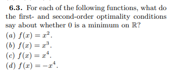 Solved 6.3. ﻿For each of the following functions, what dothe | Chegg.com