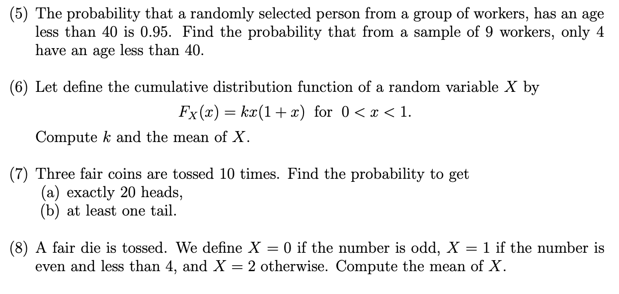Solved (5) The probability that a randomly selected person | Chegg.com