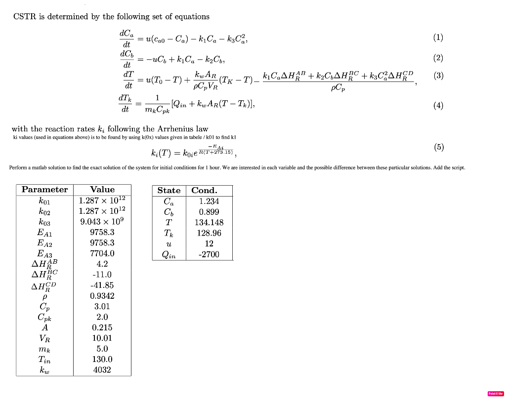 Solved Use MATLAB (ode function can be used) to create a | Chegg.com