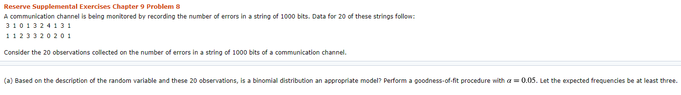 Reserve Supplemental Exercises Chapter 9 Problem 8 A | Chegg.com