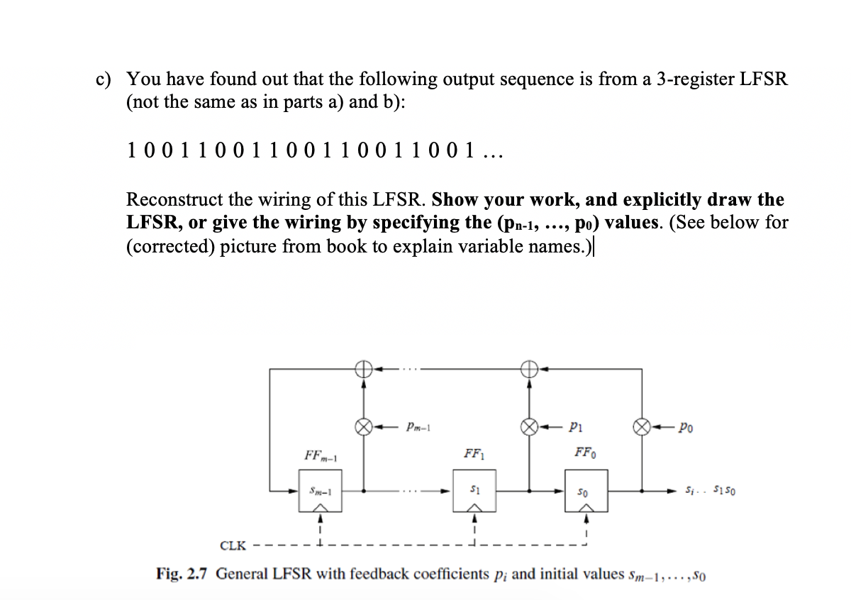 Solved 4. [LFSR, 15pt] You've been observing an LFSR, the | Chegg.com