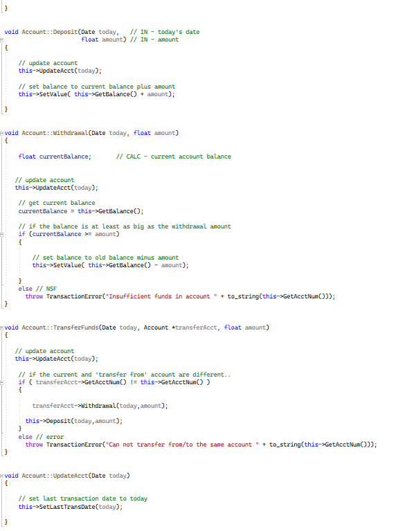 Note: CODE TO BE FINSHED: main.cpp / Bank.h / | Chegg.com