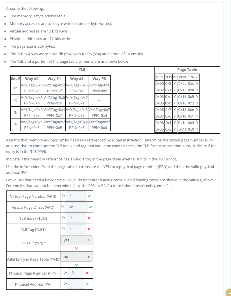Solved Assume that memory address 0x1b2 has been referenced | Chegg.com