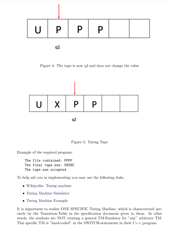 2.1 Turing Machine You are required to write a | Chegg.com