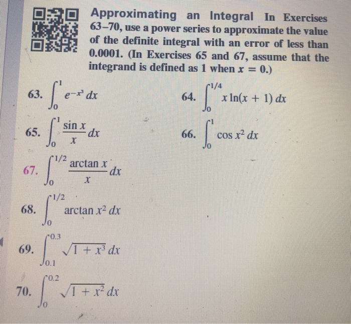 Solved 3 Approximating an Integral in Exercises 63-70, use a | Chegg.com