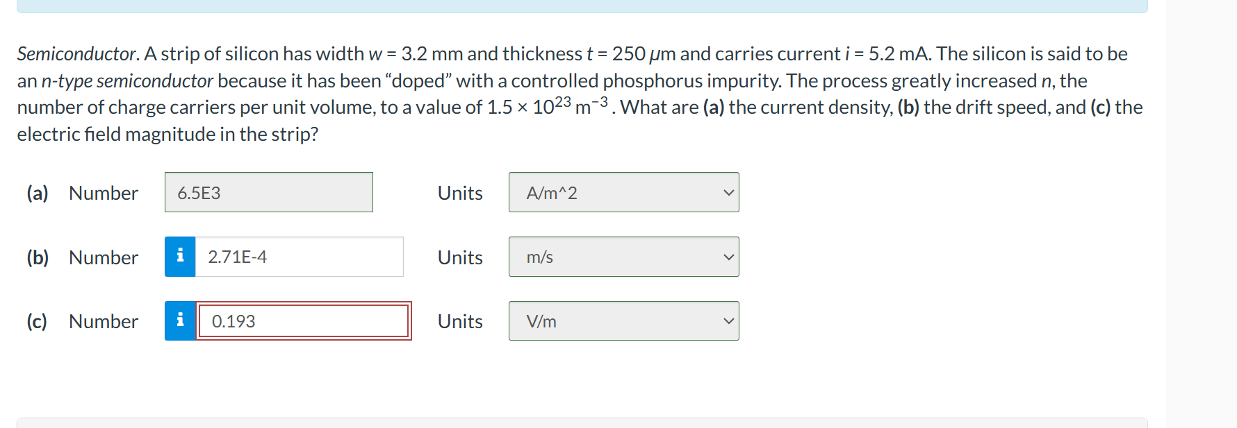 Solved Semiconductor. A strip of ﻿silicon has width w=3.2mm | Chegg.com